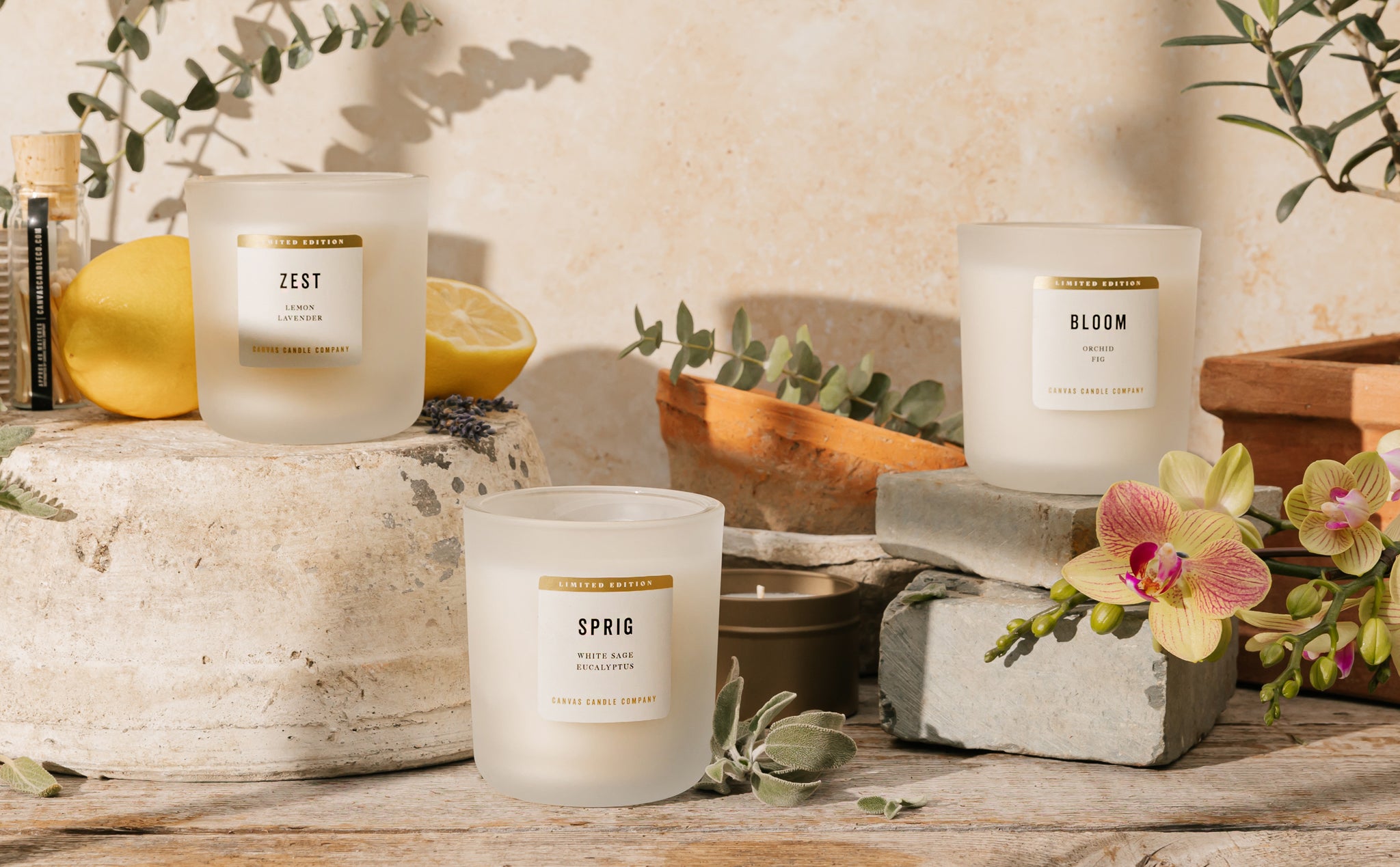 Flora Collection; Spring soy candles – Canvas Candle Company