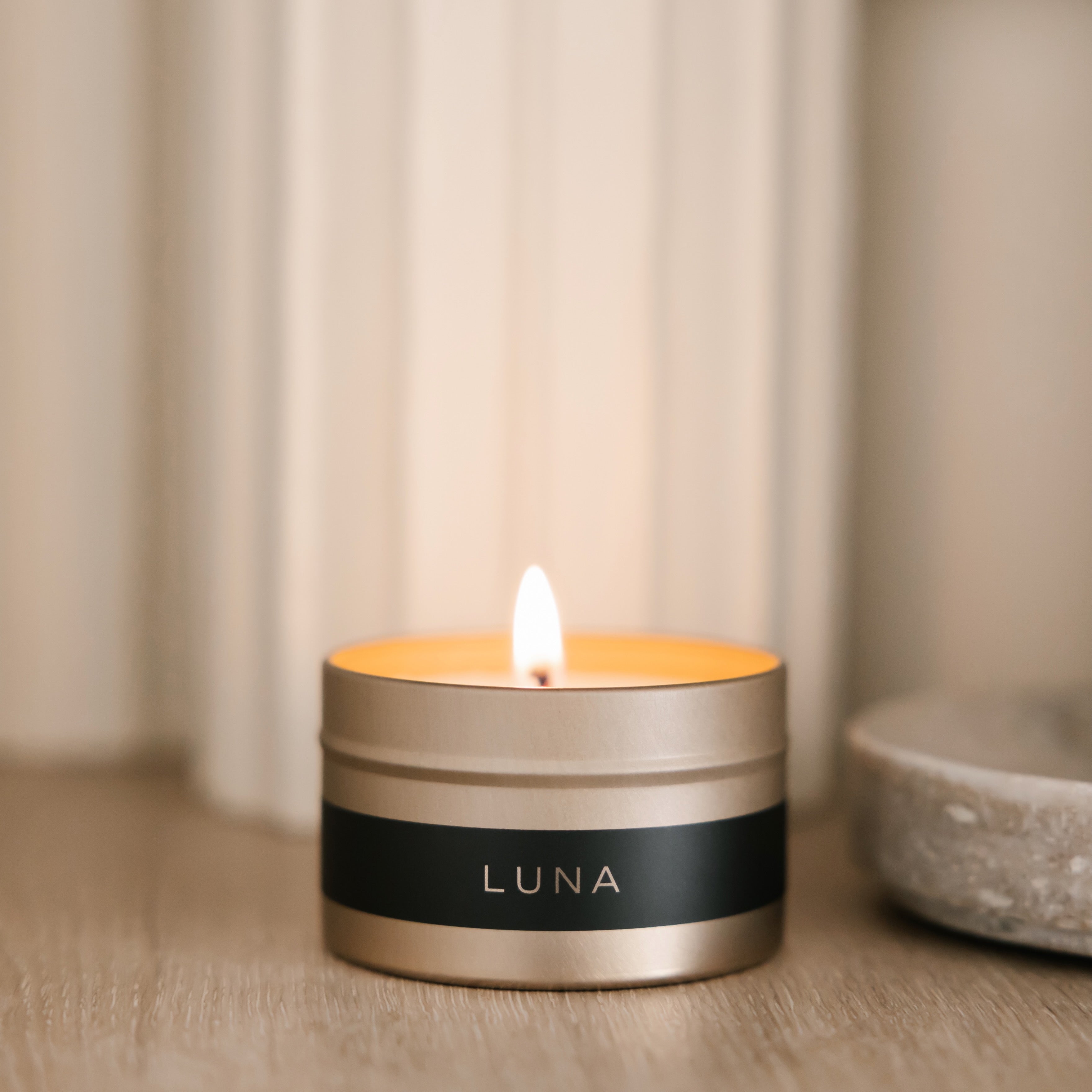 LUNA Gold Travel Tin Candle – Ritual Collection – Canvas Candle Company